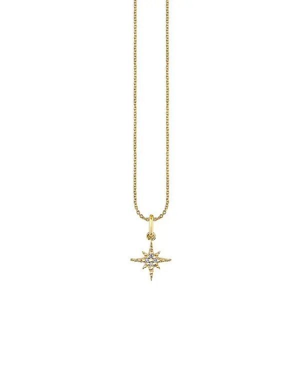 SYDNEY EVAN 14k Yellow Diamond Starburst Pendant Necklace - Gold