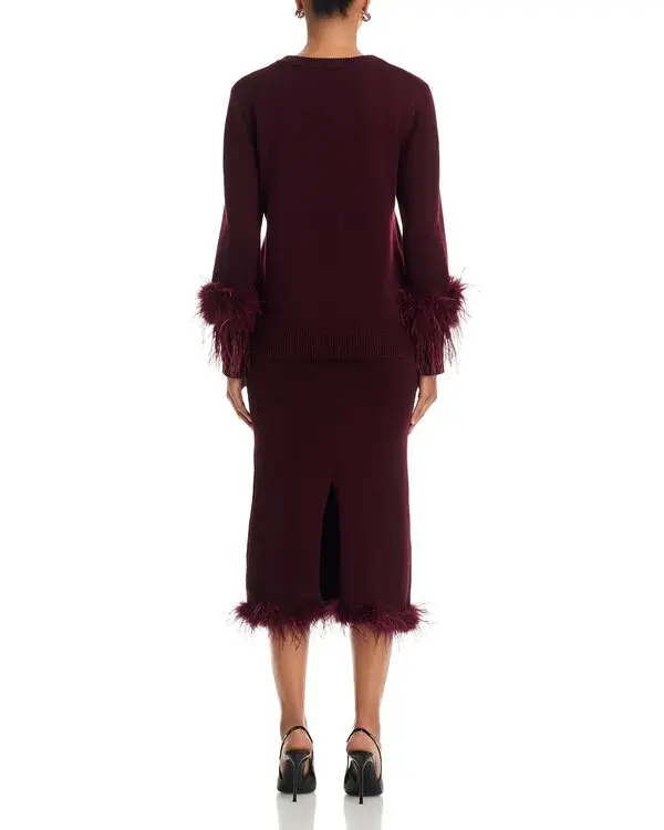WAYF Bethany Feather Trim Sweater