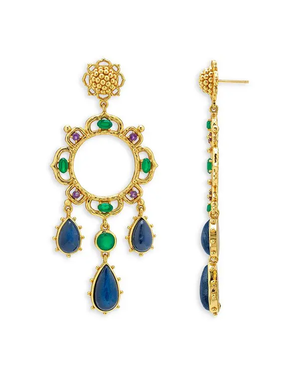 CAPUCINE DE WULF Contessa Belle Nuit Dangle Earrings