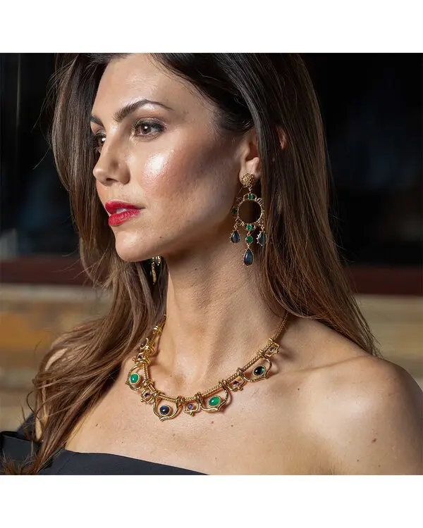 CAPUCINE DE WULF Contessa Belle Nuit Dangle Earrings