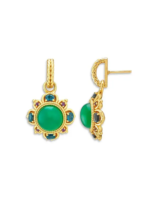 CAPUCINE DE WULF Contessa Post Drop Earrings - Multi/gold