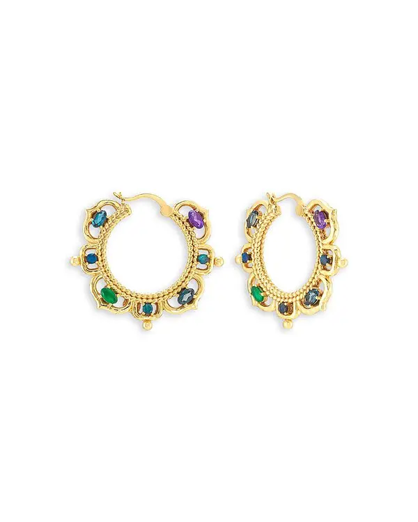 CAPUCINE DE WULF Contessa Hoop Earrings - Multi/gold