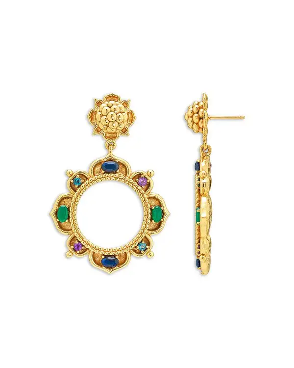 CAPUCINE DE WULF Contessa Dangle Earrings - Multi/gold