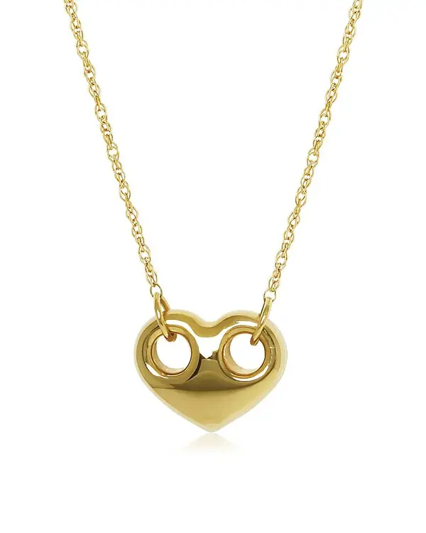 Bloomingdale'S Polished Heart Pendant Necklace - Gold