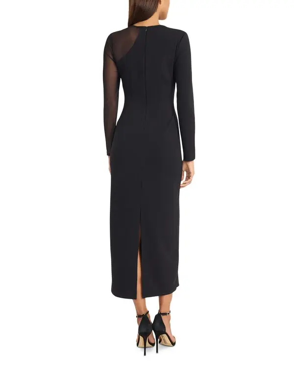 Maggy London Mesh One-sleeve Dress