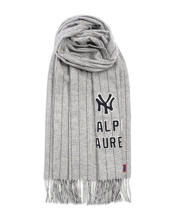 Polo Ralph Lauren Yankees Pinstripe Scarf - Grey Heather