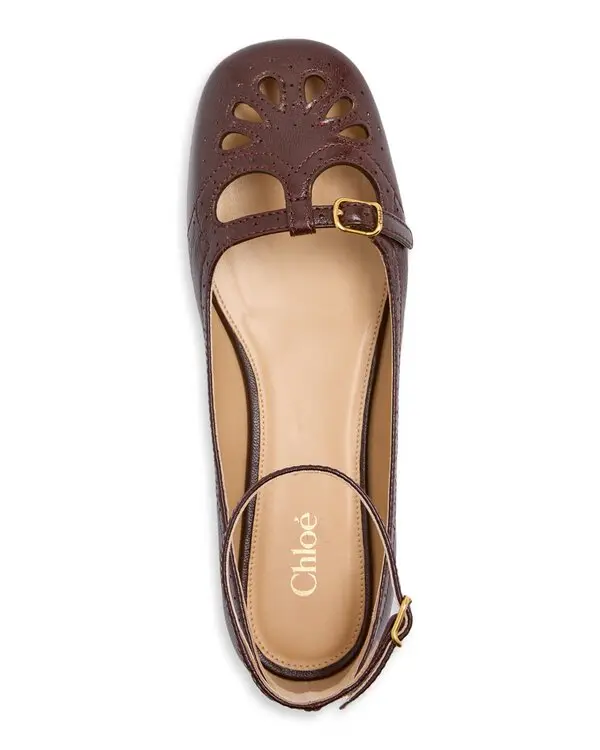 Chloé Misty Ballet Flats - Burnt Purple