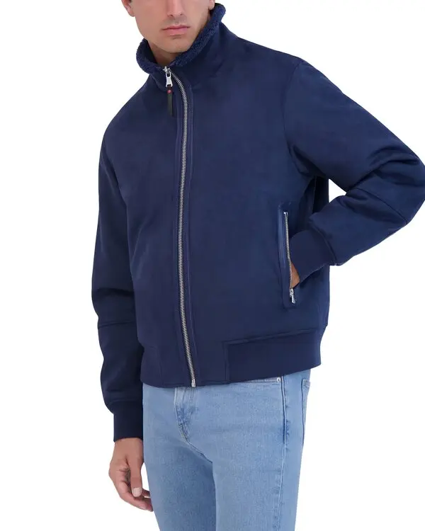 Robert Graham Faux Suede Stand Collar Zip Jacket