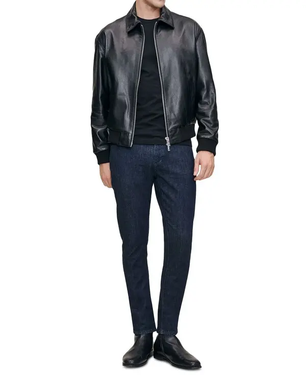 DL1961 Robb Leather Bomber Jacket - Obsidian