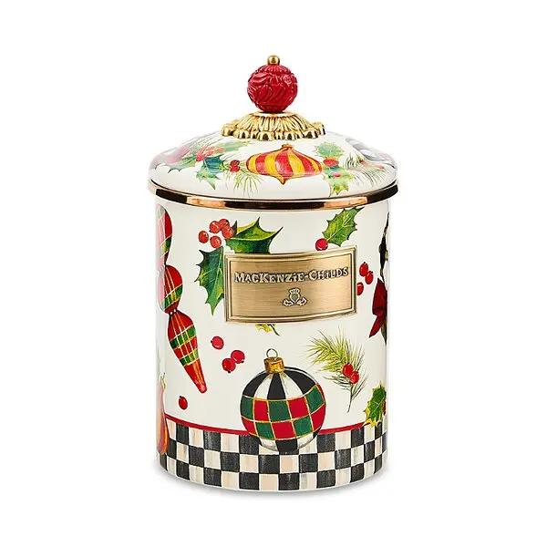 MACKENZIE-CHILDS Deck The Halls Medium Canister - No Color