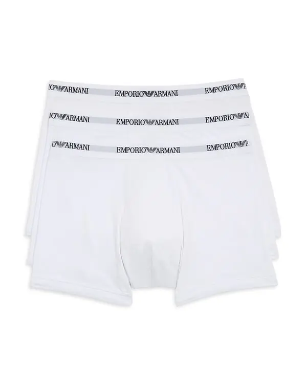 Emporio Armani Boxer Briefs, Pack Of 3 - Solid White