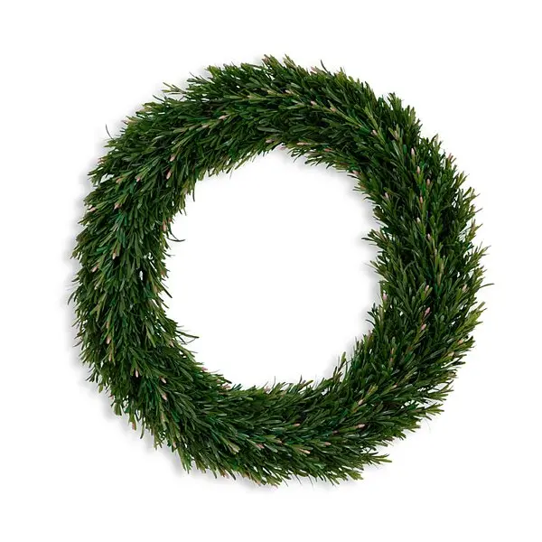 NEARLY NATURAL 24 Uv Resistant Rosemary Artificial Wreath - Green