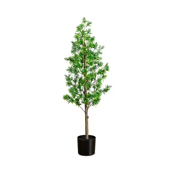 NEARLY NATURAL 4' Uv Artificial Podocarpus Tree - Green