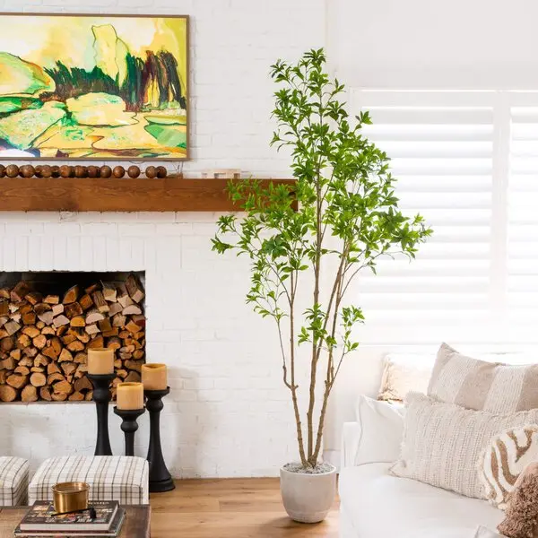 NEARLY NATURAL 8' Artificial Minimalist Japanese Pieris Tree