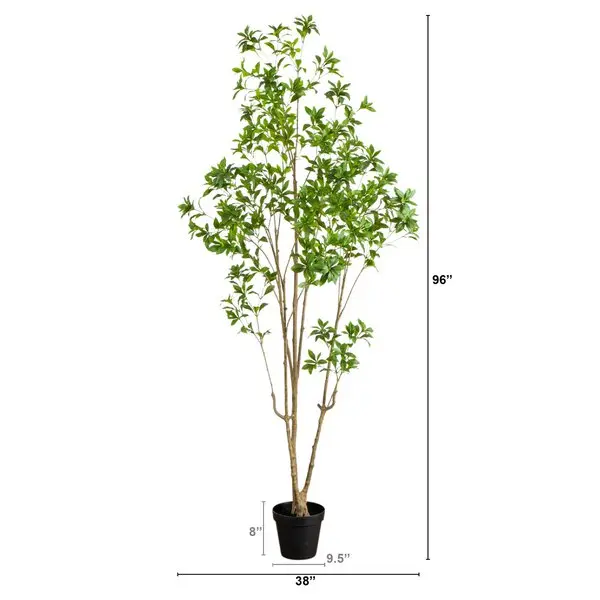 NEARLY NATURAL 8' Artificial Minimalist Japanese Pieris Tree