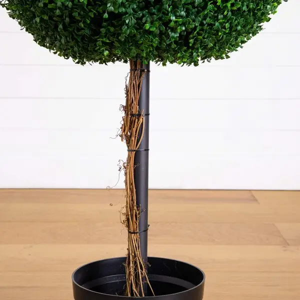 NEARLY NATURAL 8' Uv Resistant Artificial Triple Ball Boxwood Topiary Tree