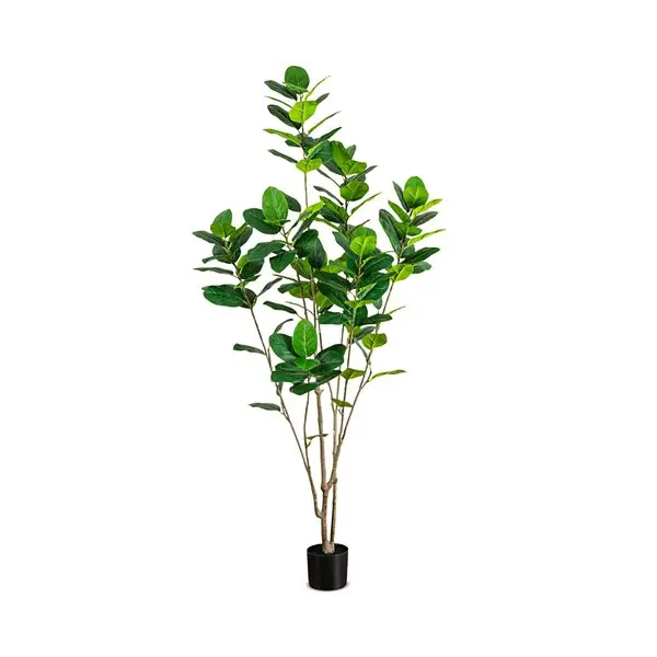 NEARLY NATURAL 7' Artificial Minimalist Audrey Ficus Tree - Green