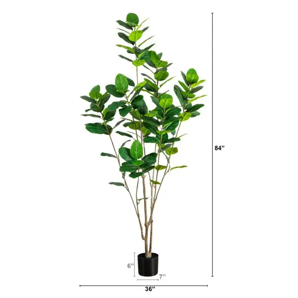 NEARLY NATURAL 7' Artificial Minimalist Audrey Ficus Tree