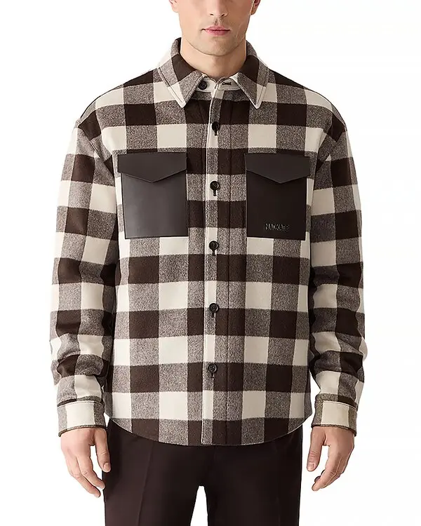 Mackage Ryker Wool Plaid Shirt Jacket
