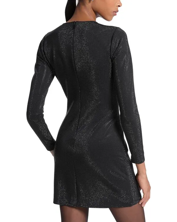 Michael Kors Rhinestone Long Sleeve Mini Dress