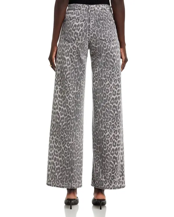 Kobi Halperin Joan Leopard Print Jeans - Grey Multi