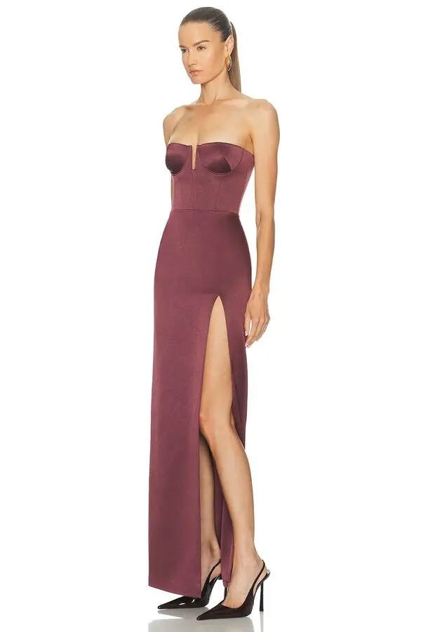 Alex Perry Strapless Column Gown