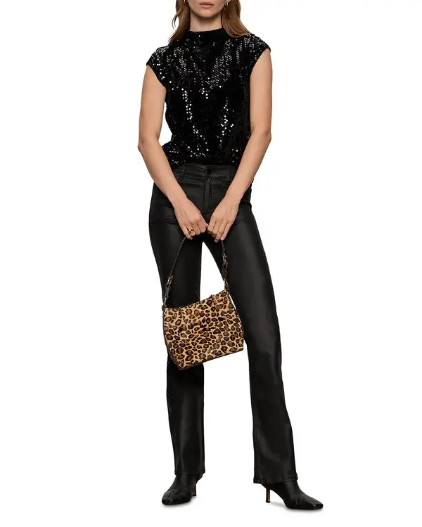Sanctuary Sequin Funnel Neck Top