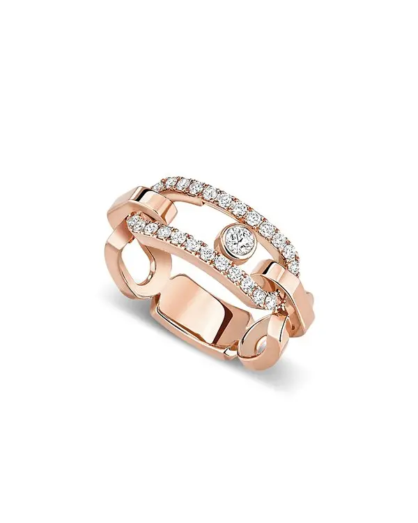 Messika 18k Move Link Diamond Ring - Pink Gold