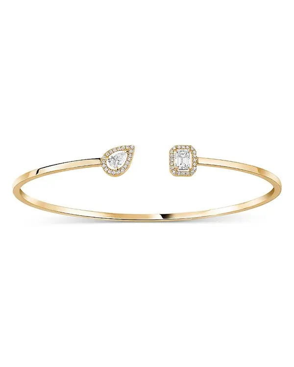 Messika 18k Diamond Toi & Moi Cuff Bracelet - Gold