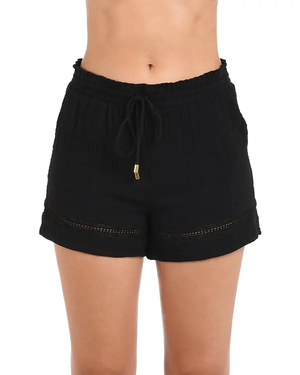 La Blanca Seaside Beach Cover Up Shorts - Black