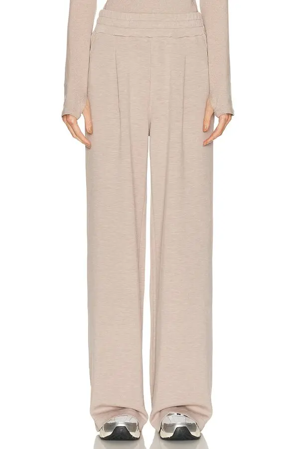 Varley The Extra Wide Leg 32 Pant - Taupe Marl