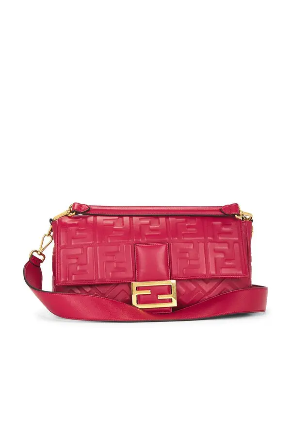 Fendi Baguette Shoulder Bag - Red