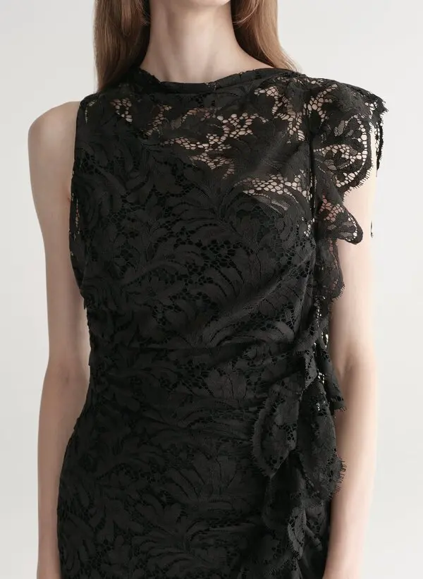 A.L.C. Astrid Lace Midi Dress - Black
