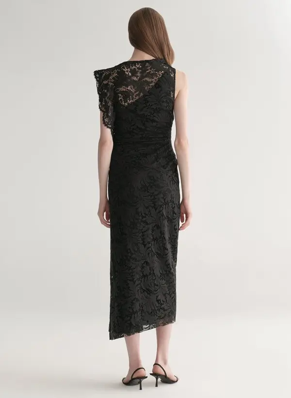 A.L.C. Astrid Lace Midi Dress - Black