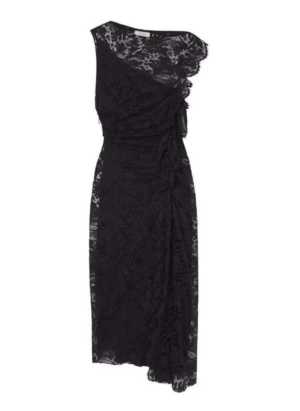 A.L.C. Astrid Lace Midi Dress - Black