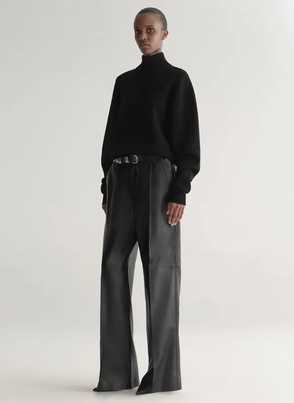 A.L.C. Liam Leather Pant - Black