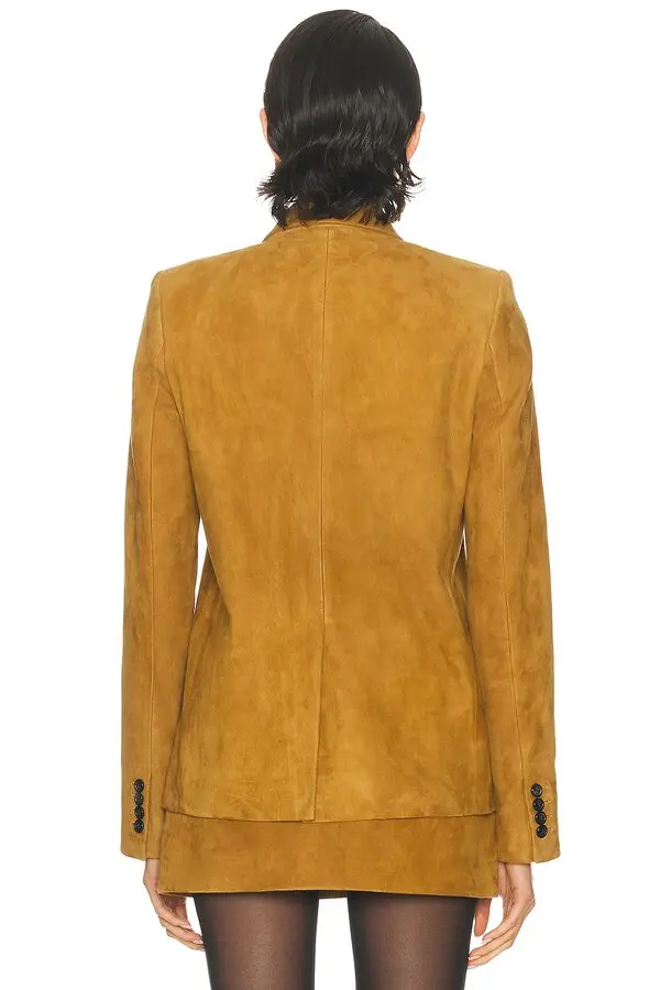 Khaite Saraphina Lambskin Suede Jacket