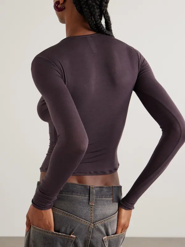 SKIMS Sheer Modal-blend Cardigan