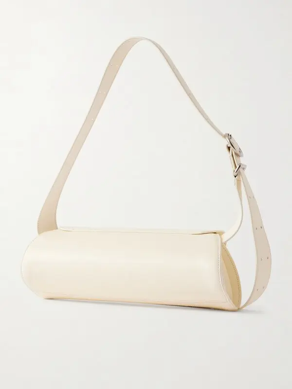 JIL SANDER Cannolo Small Leather Shoulder Bag - Neutrals
