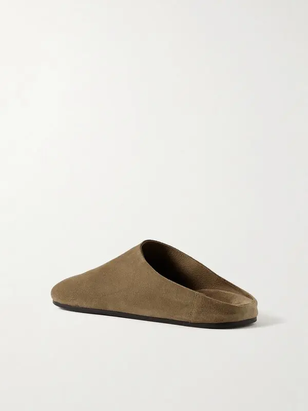 THE ROW Suede Slip-on Shoes - Green