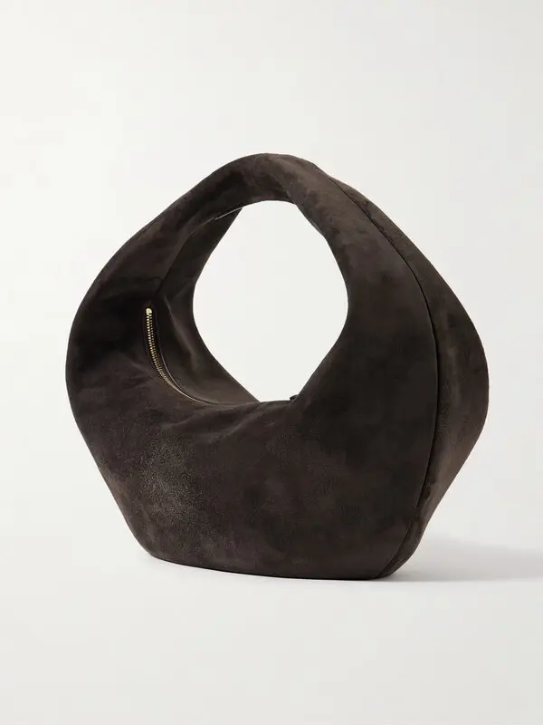 Khaite Olivia Medium Suede Tote - Brown