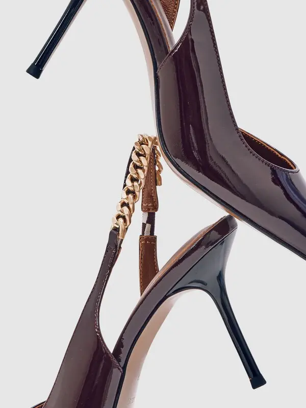 REISS Patent-leather Slingback Heels
