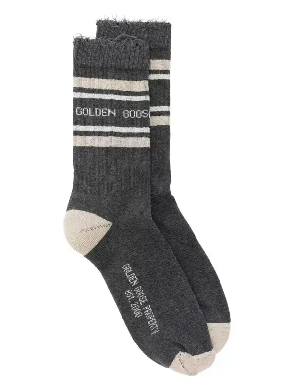 GOLDEN GOOSE Ribbed Socks - Grey
