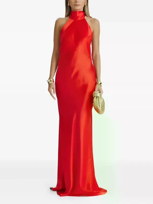 IL VOLO Halterneck Maxi Dress