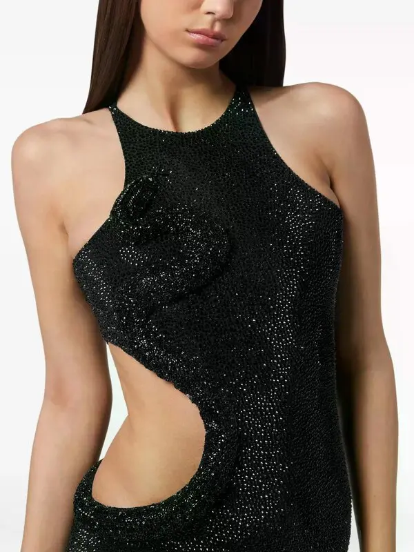 Philipp Plein Mini Dress Snake Strass