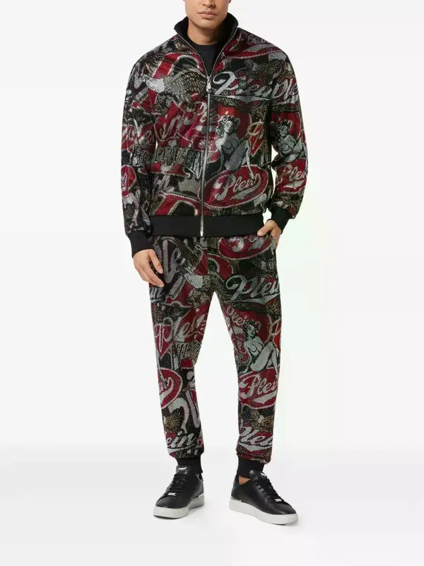 Philipp Plein Rhinestone-embellished Track Jacket