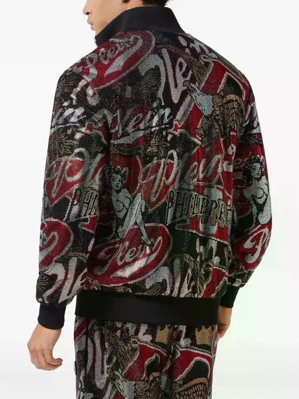 Philipp Plein Rhinestone-embellished Track Jacket