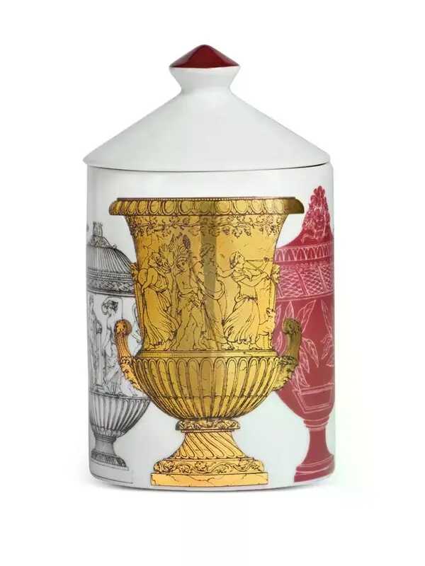 FORNASETTI Se Poi Printed Candle - White