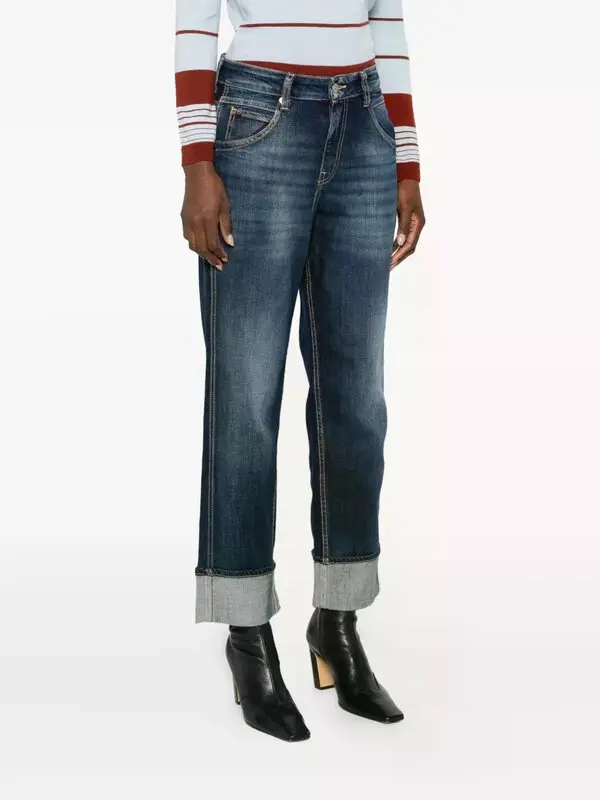 LES TEMPS DES CERISES Cuffed Cropped Denim Jeans