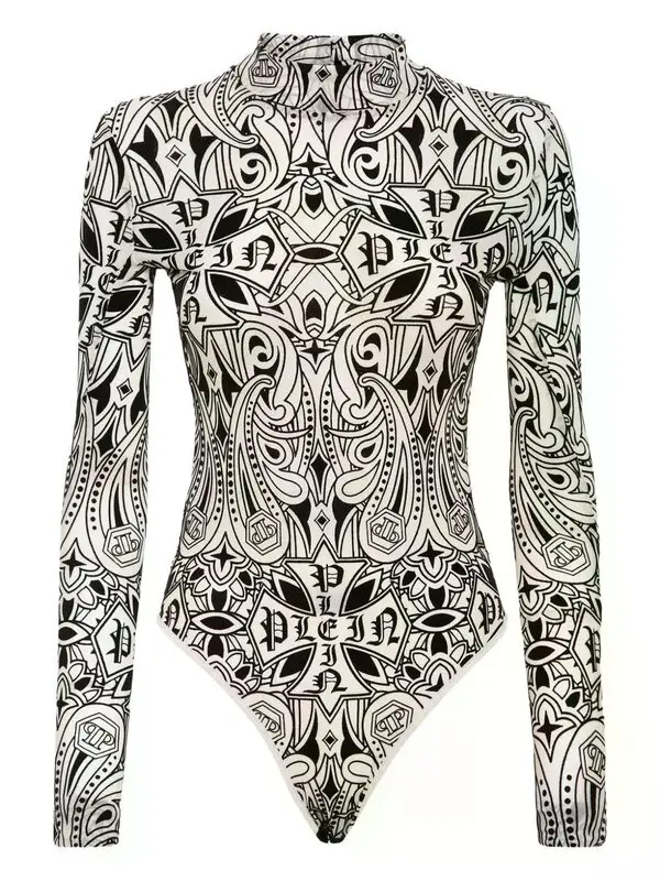 Philipp Plein Gothic Plein Bodysuit